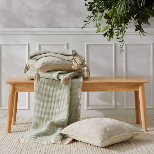 Seafoam / Almond Costal Cotton Mabel Throw Rug – Lovely Linen